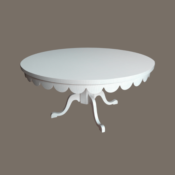 Custom Dining Table With Scalloped Skirt – Fabulous Things